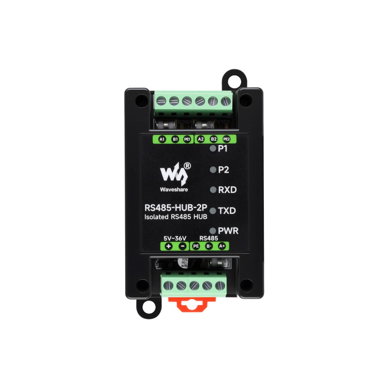 Industrial-grade Isolated 2-Ch RS485 Hub, Rail-mount Support, Wide Baud ...